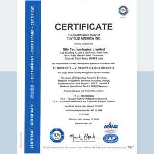 Certifications - Sify Technologies