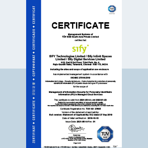 Certifications | Sify Technologies